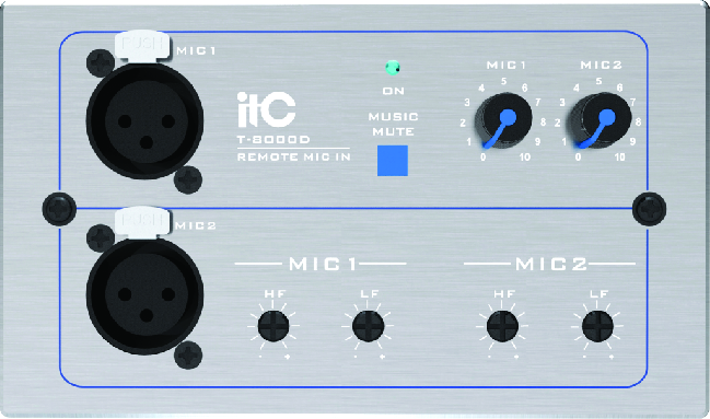 T-8000D Remote MIC Input Module (Grey & Aluminum)