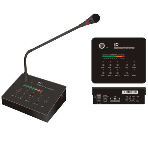 T-216 Six zones paging microphone